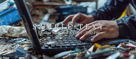 Hands Typing On A Laptop Amidst Clutter Premium Ai Generated Psd