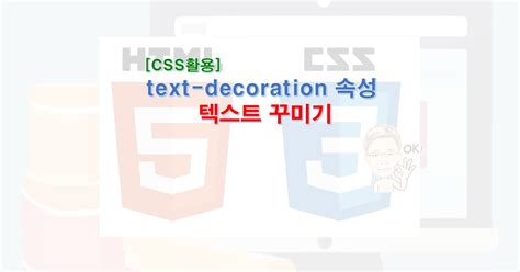 Css Text Decoration 선으로 텍스트를 꾸미는 속성 오케파파okepapa의 세상