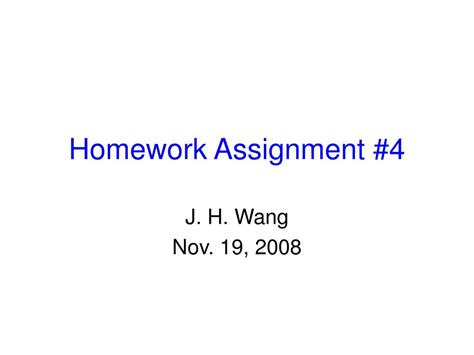 ppt homework assignment 4 powerpoint presentation free download
