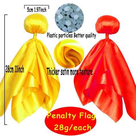 Hiohwefh 8 Pcs Penalty Flag Football Flags Challenge Flag For Referee Lacrosse