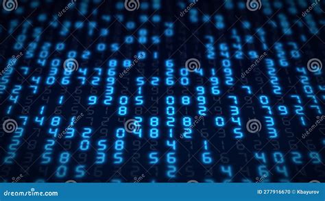 Hexadecimal Big Data Digital Code Running Through Black And Blue