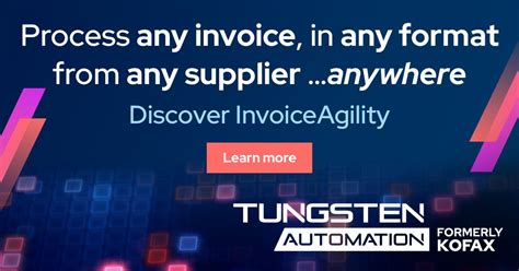 Invoice Automation Invoiceagility Tungsten Automation Tungsten Automation