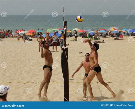 Men Beach Volleyball Editorial Stock Photo Image Of Sportsmen