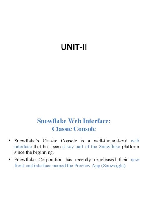 snowflake unit ii pdf databases computer network
