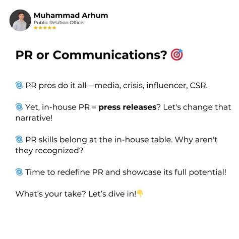 Muhammad Arhum On Linkedin Redefinepr Commspower