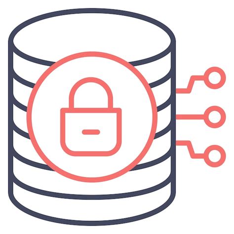 Premium Vector Database Lock Vector Illustration Style
