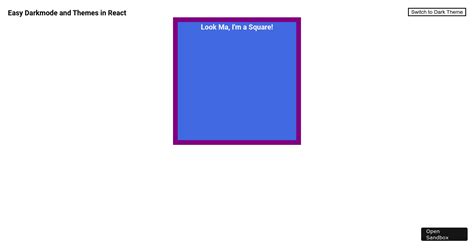 React Dark Light Themes Localstorage Pref Codesandbox