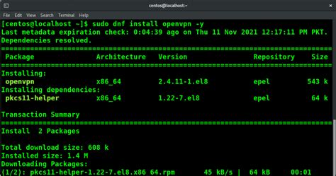 how to install openvpn on almalinux 8 centos 8 or rocky linux 8 vitux