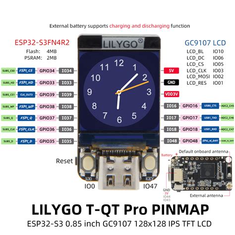 Настройка T Qt Pro Lilygo Esp32 S3fn4r2
