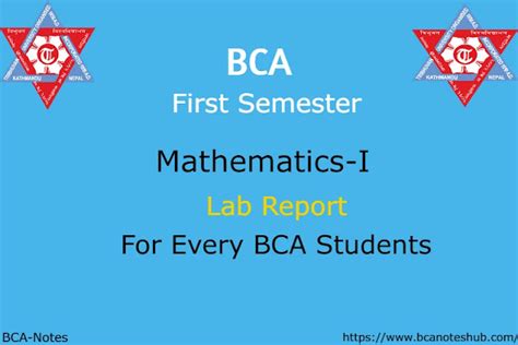 bca first semester math i lab report tu