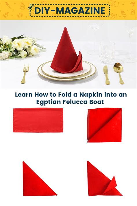 Egyptian Felucca Sailboat Napkin Folding Step By Step Tutorial