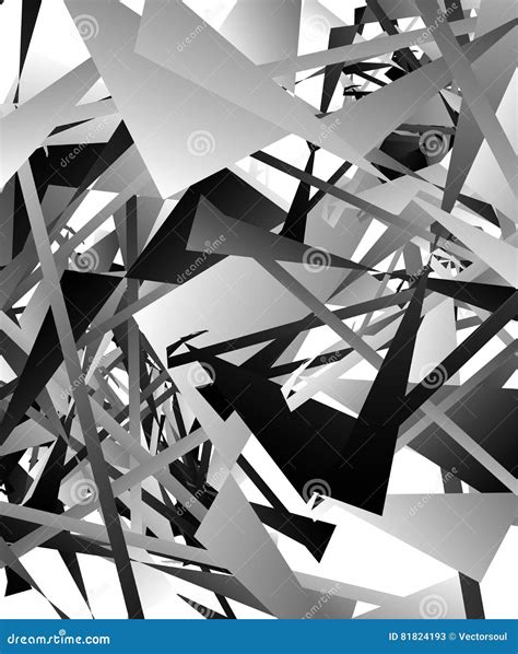 Geometric Abstract Art Edgy Angular Rough Texture Stock Vector Illustration Of Asymmetric