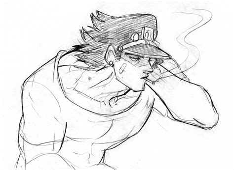Как нарисовать джотаро по этапно