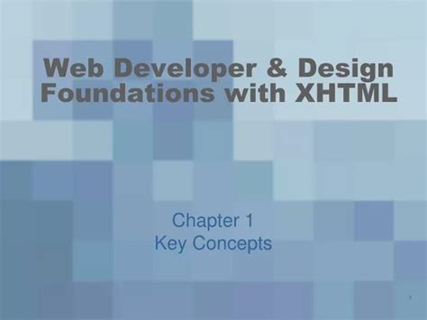 ppt web developer and design foundations with xhtml powerpoint presentation id 2908251