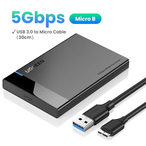 UGREEN HDD Case 2 5 Hard Drive Enclosure USB Type C SATA 5Gbps For SSD HDD 9 5 7mm External