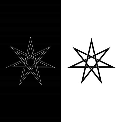 40 Seven Pointed Star Stock Illustrations Royalty Free Vector