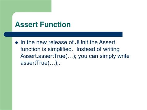 Ppt Learning J Unit For Unit Testing Powerpoint Presentation Free Download Id441187