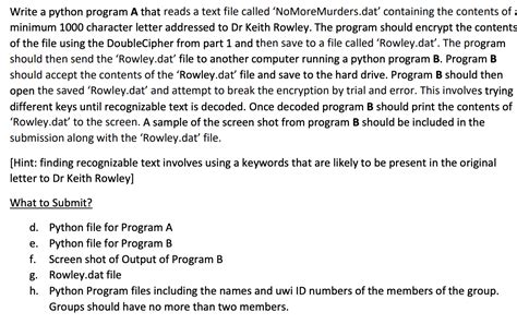 Solved Write A Python Program A That Reads A Text File