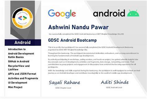 Ashwini Pawar On Linkedin Androiddev Gdsc Bootcampcomplete