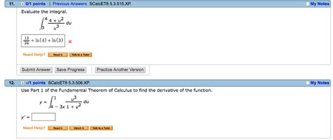 Solved Integral Problems I Could Use Some Help With Chegg
