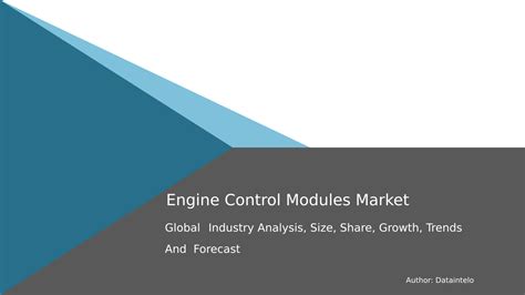 Engine Control Modules Market Report Global Forecast From 2025 To 2033