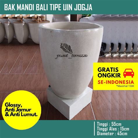 Jual Gentong Air Bali Unik I Bak Mandi Bali Terazzo I Gentong Air Terazzo Tipe Uin Jogja