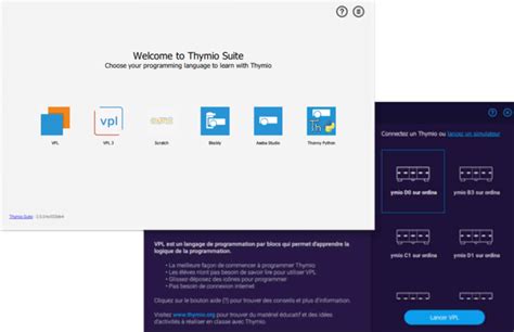 programmer avec thymio suite thymio