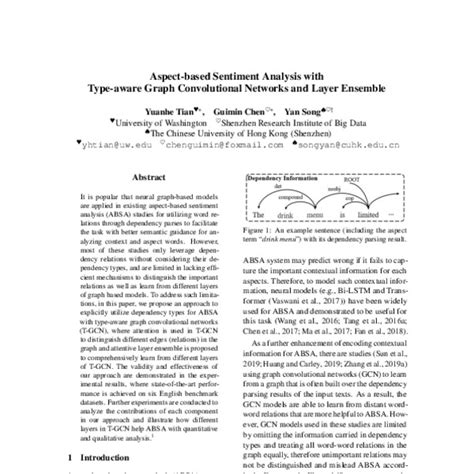 Aspect Based Sentiment Analysis With Type Aware Graph Convolutional Networks And Layer Ensemble