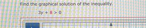 Solved Find The Graphical Solution Of The Inequality3y80
