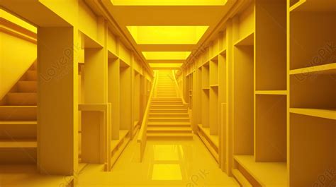 노란색 계단과 복도의 놀라운 3d 배경 3d 배경 노란 배경 3d 복도 배경 이미지 Hd 3d 노란 3d 복도 배경 사진 무료 다운로드 Lovepik