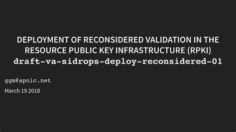 Ietf 104 Deployment Of Validation Reconsidered Ppt