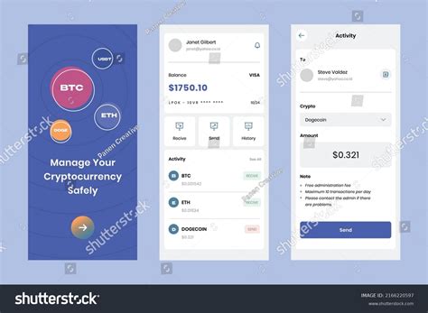 Cryptocurrency Ui Design Template Vector Suitable Stock Vector Royalty Free 2166220597