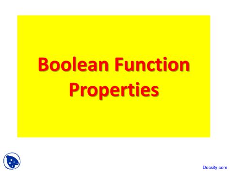 Boolean Function Properties Design Automation Of Embedded Systems