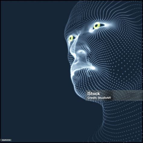 3 차원 격자에서 사람의 머리입니다 인간의 머리 모델 얼굴 검색입니다 인간의 머리의 보기입니다 3d 형상 얼굴 디자인입니다 3d