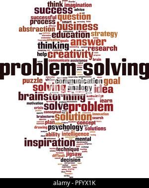 Problem Solving Word Cloud Concept Vector Illustration Stock Vector Image Art Alamy
