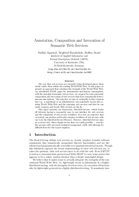 pdf annotation composition and invocation of semantic web services