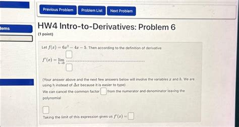 Solved Lems Previous Problem Problem List Next Problem HW Chegg Com