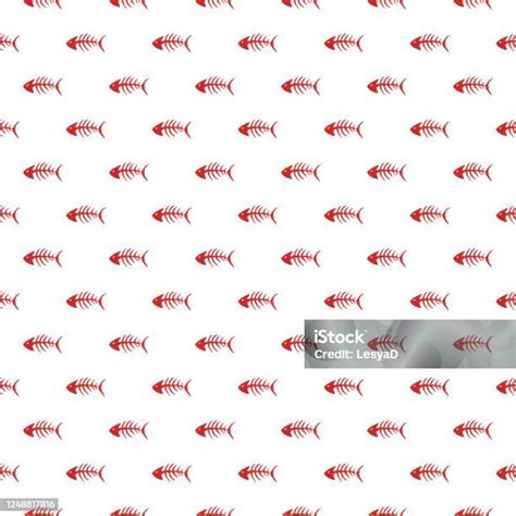 물고기 뼈 원활한 패턴 물고기 해골 낙서 손으로 그린 만화 벡터 일러스트 그래픽 프린트에 대한 스톡 벡터 아트 및 기타 이미지 그래픽 프린트 꼬리 낙서 드로잉