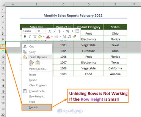 Unhide All Rows Not Working In Excel 5 Issues And Solutions Exceldemy