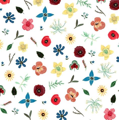 꽃패턴 시리즈 일러스트레이션 파인아트 꽃 삽화 꽃그림 예쁜 월페이퍼