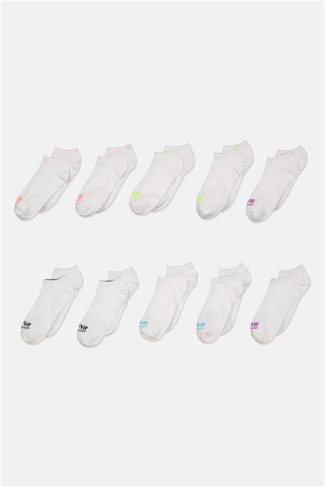 Buy Elev8 Women 10 Pairs Basic Non Show Socks White Online Brands For