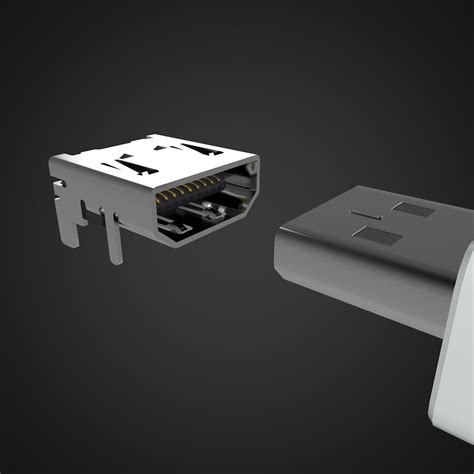Micro Hdmi Connector 33 3d Model 25 C4d Fbx Max Free3d