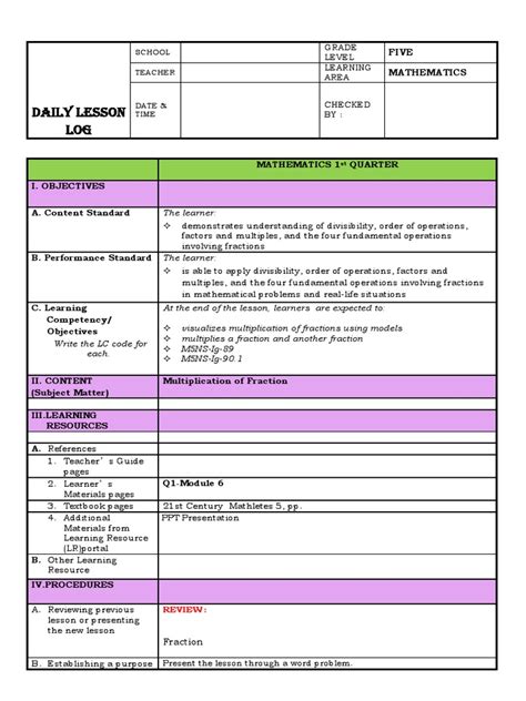 math 5 dll q1 visualizes multiplication of fractions using models pdf career and growth