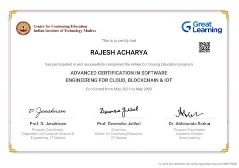 Rajesh Acharya On Linkedin Iitmadras Greatlearning Iot
