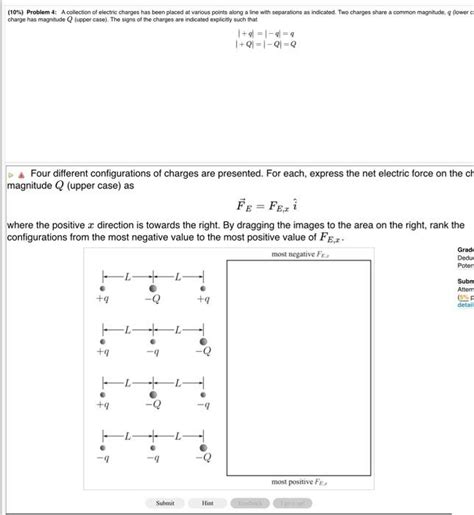 Solved 10 Problem 4 A Colloction Of Electric Charges
