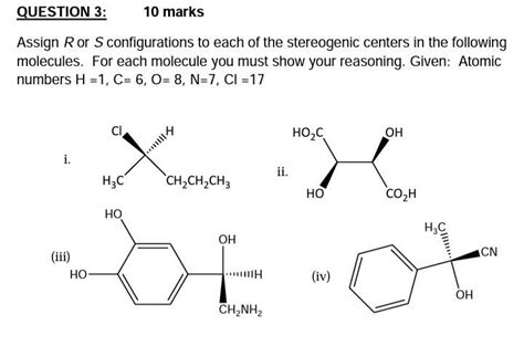 Solved Assign R Or S Configurations To Each Of The Chegg