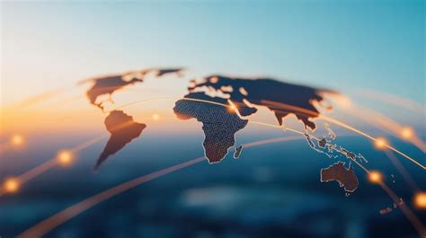 Connecting The World A Global Map Highlighting Major Flight Paths And Cities Across Continents