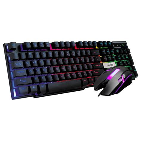 Jual Keyboard Gaming Game Komputer With Mouse Led Rgb Shopee Indonesia