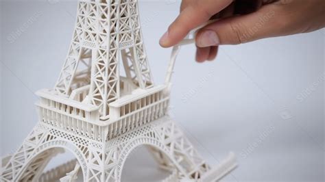 A Large Model Of The Eiffel Tower Powerpoint Background For Free