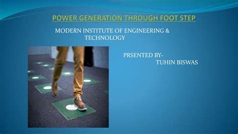 Foot Step Power Generation Pptx Physics Science